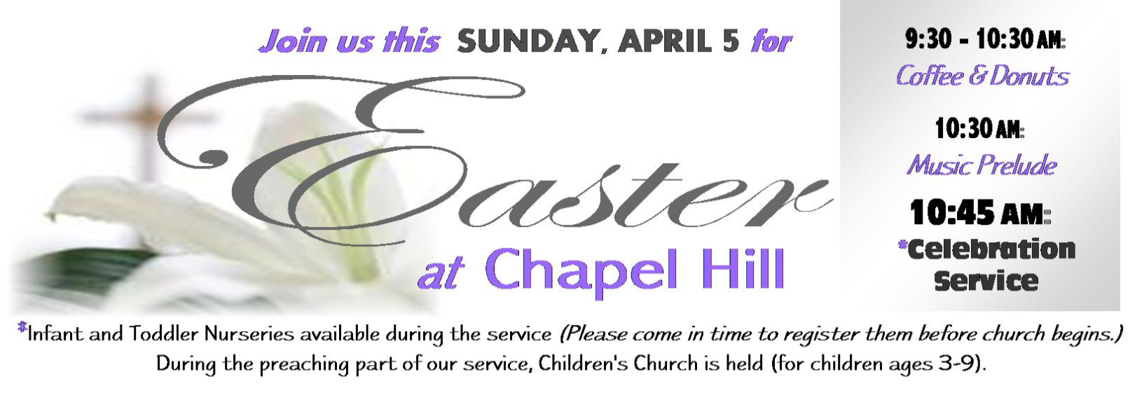 Easter Ad 2015 – CHURCH AT CHAPEL HILL